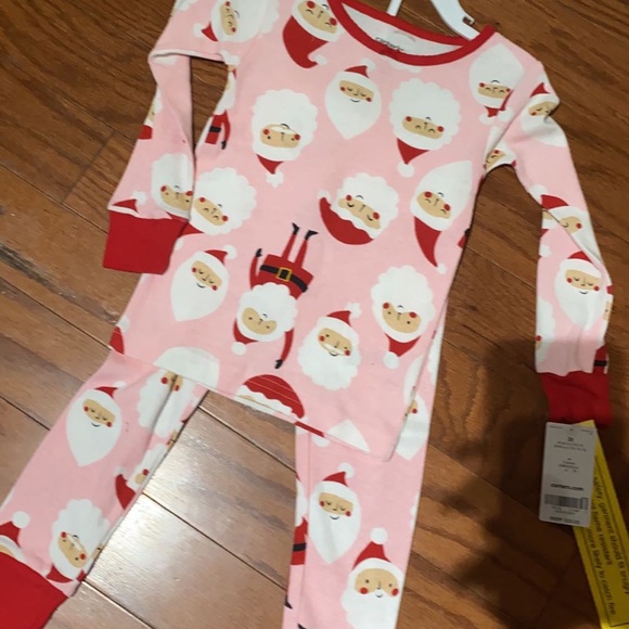 Carter's | Pajamas | Nwt Christmas Santa Pink Pajamas Set | Poshmark